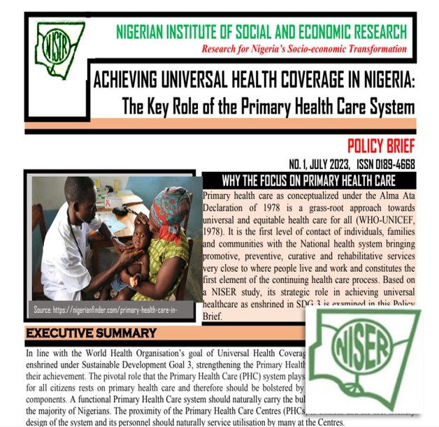 NISER POLICY BRIEFS - Achieving Universal Health Coverage in Nigeria ...